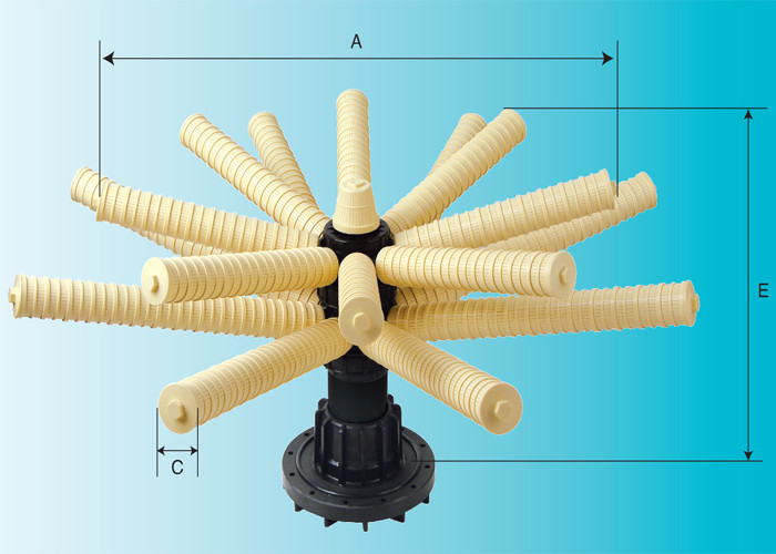 Hub and lateral for Bottom mount 16 laterals control valves 6" Flange 3 ...