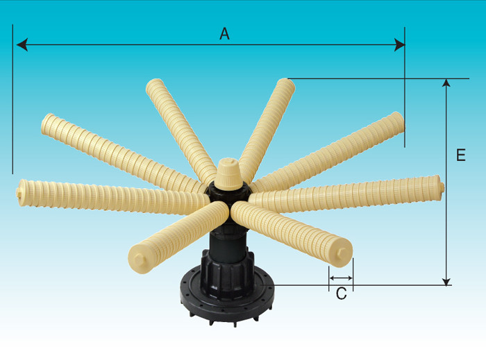 Bottom mount 8 laterals control valves ABS socket elbow into hub