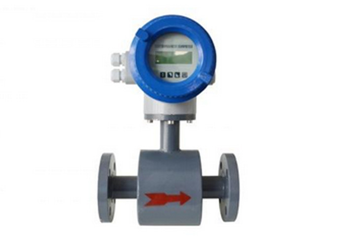 PTFE Liner And Local Display Magnetic Flow Meters DN200 For Waste Water ...