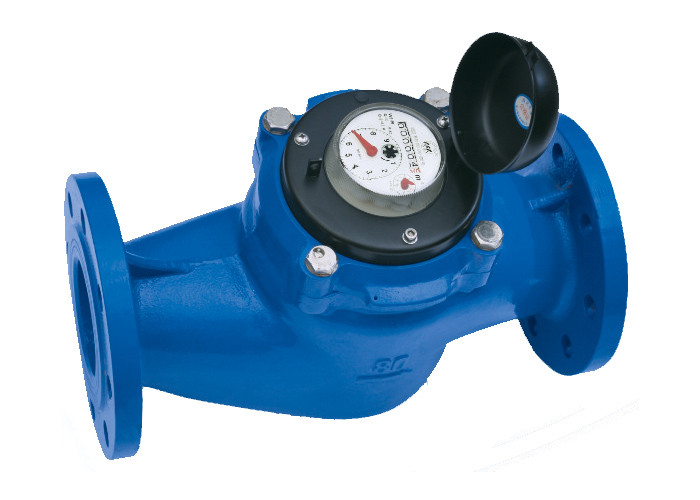 Vertical Helix Water Meter For Measuring Bulk Flow Cold Water / Hot Water