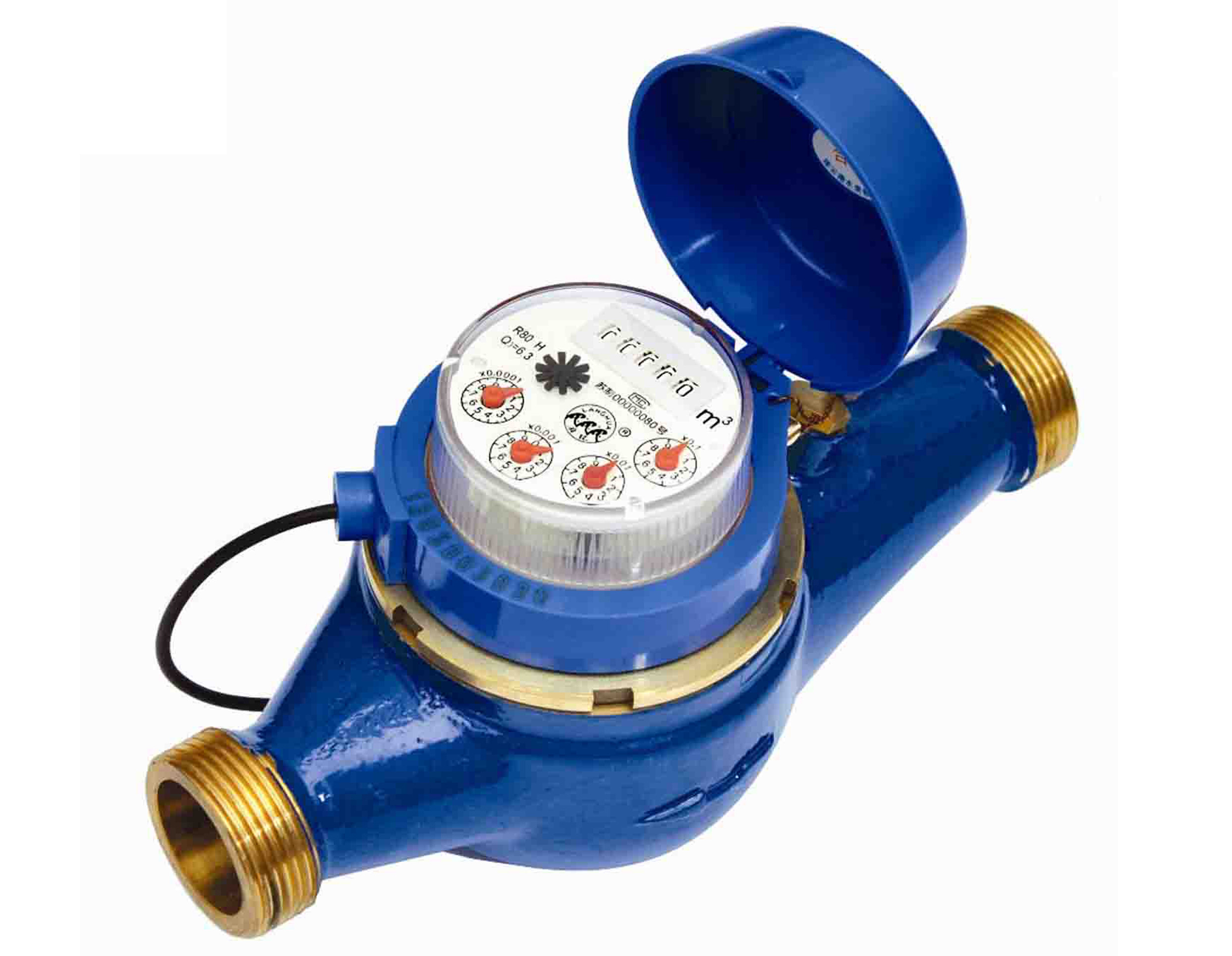 Blue Color Multijet Meter Smart Metering System 24 - 35V Power Voltage